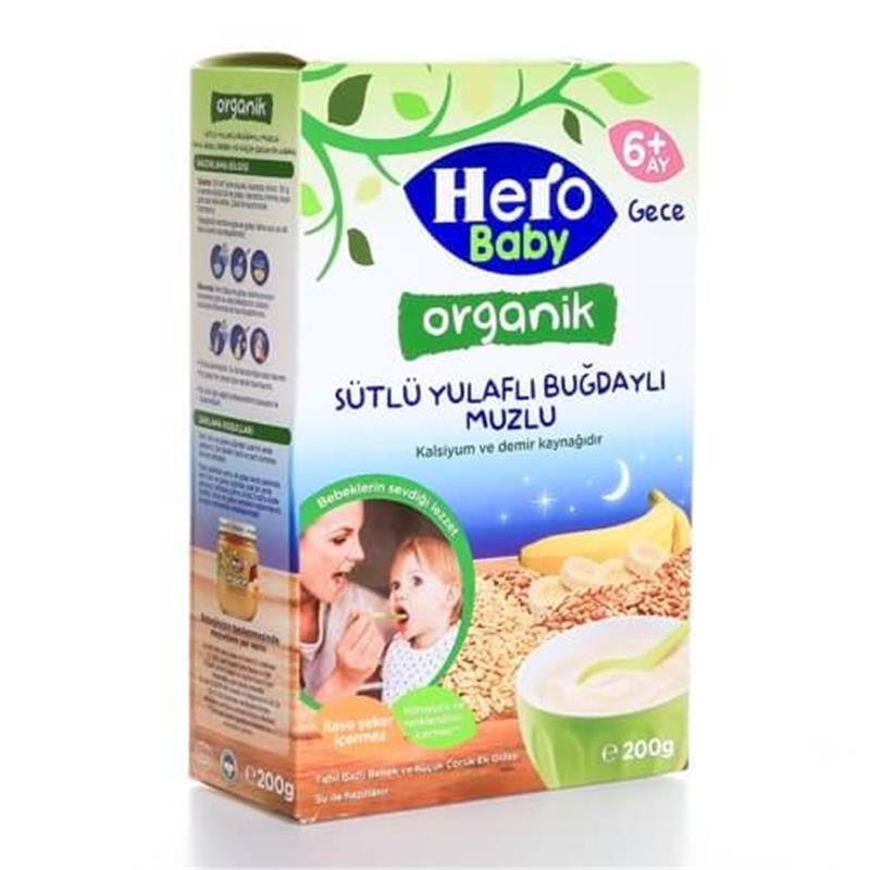 HB ORGANİK BUGDA YULAFLİ BANANLI 200 QR – Bazarstore